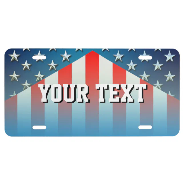 American Flag License Plate | Zazzle