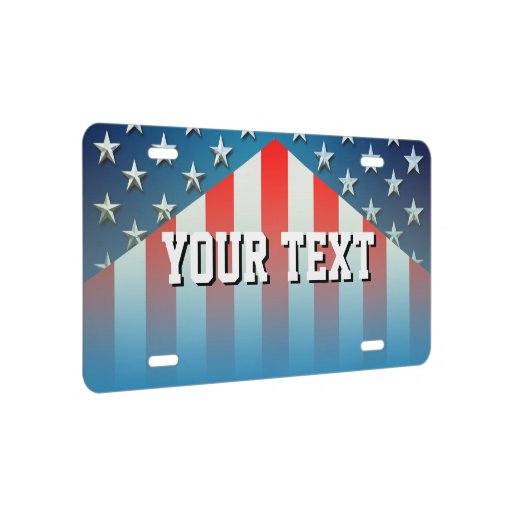 American Flag License Plate | Zazzle