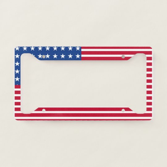 American Flag License Plate Frame | Zazzle.com