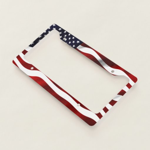 American Flag License Plate Frame | Zazzle