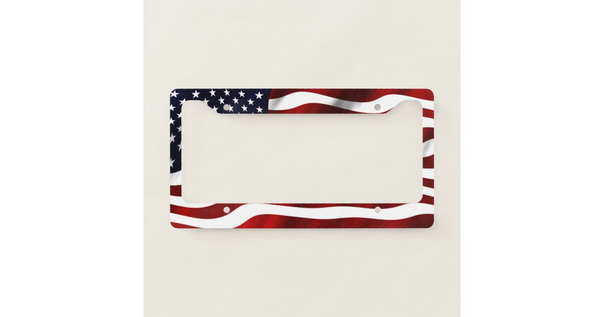 American Flag License Plate Frame | Zazzle