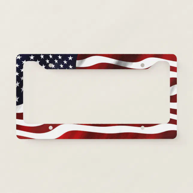 American Flag License Plate Frame | Zazzle
