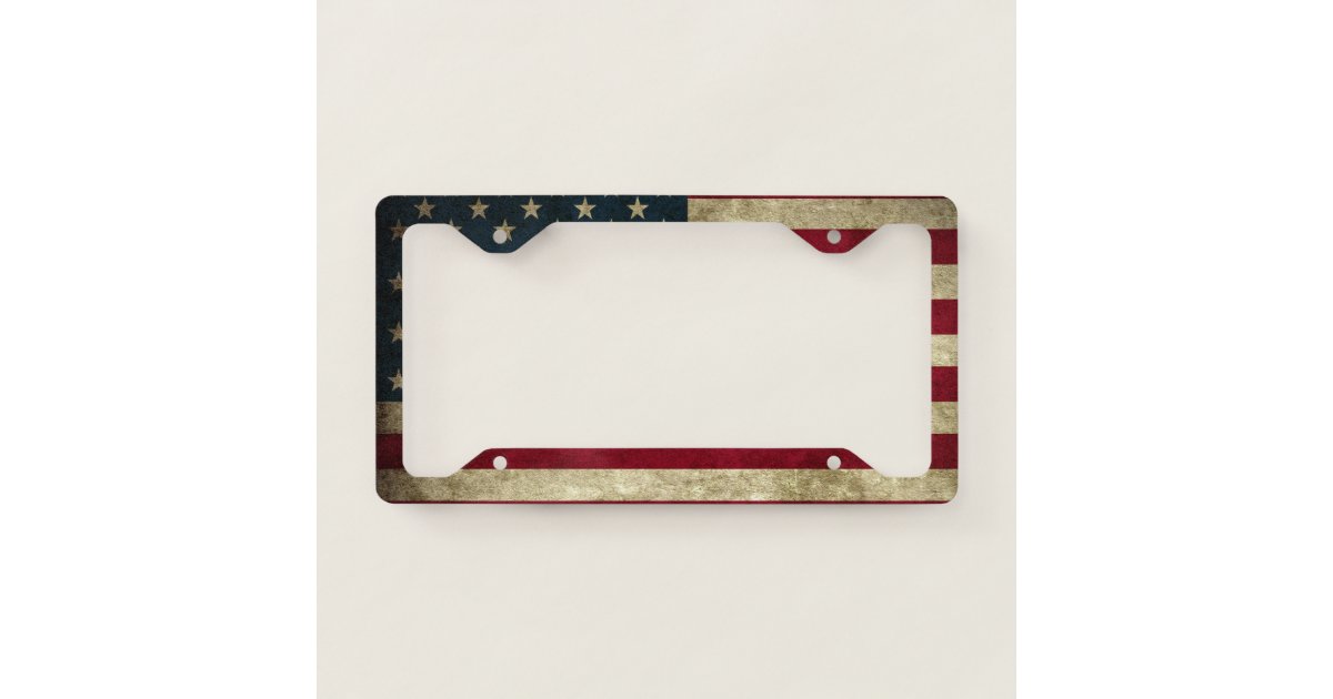 American Flag License Plate Frame | Zazzle