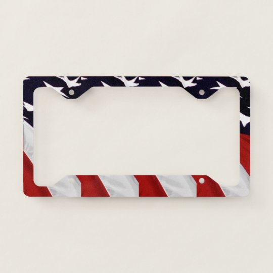 American Flag License Plate Frame | Zazzle.com
