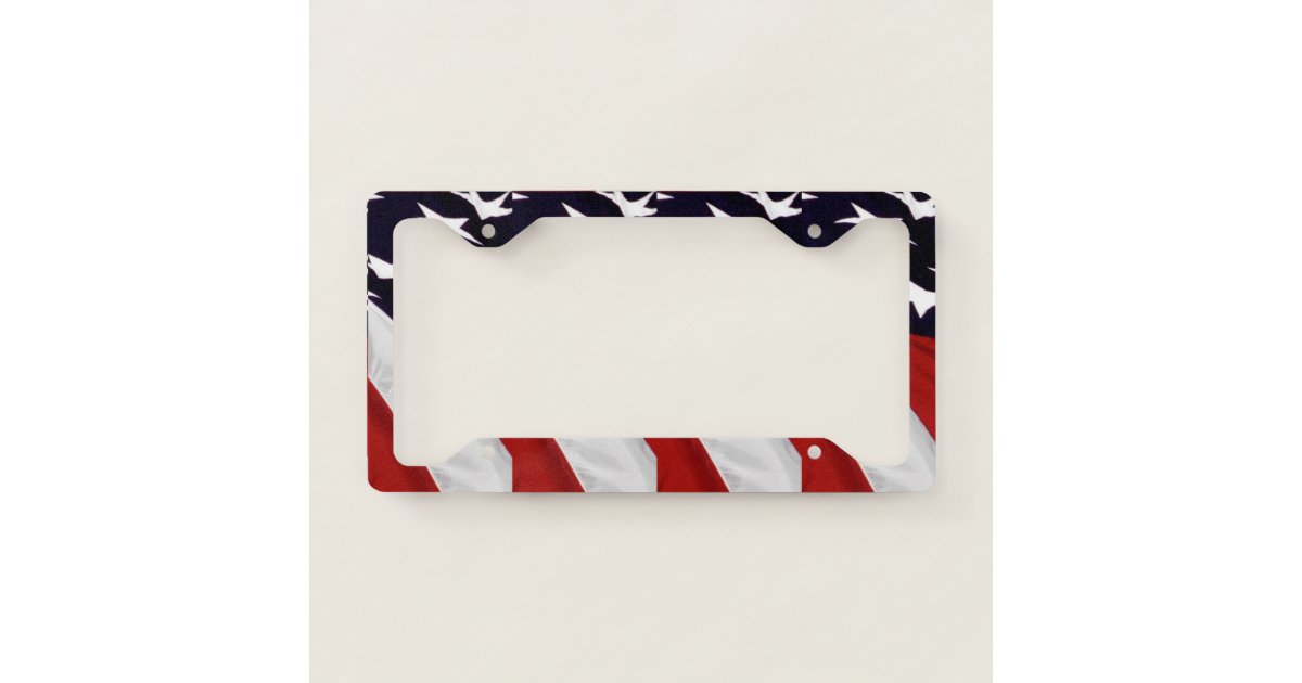 American Flag License Plate Frame | Zazzle