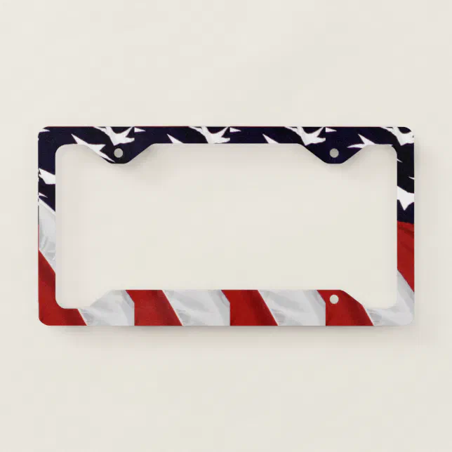 American Flag License Plate Frame | Zazzle