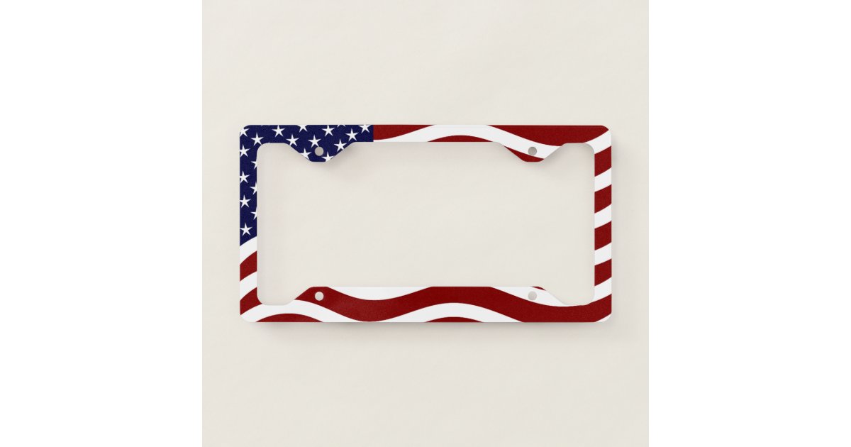 American Flag License Plate Frame | Zazzle