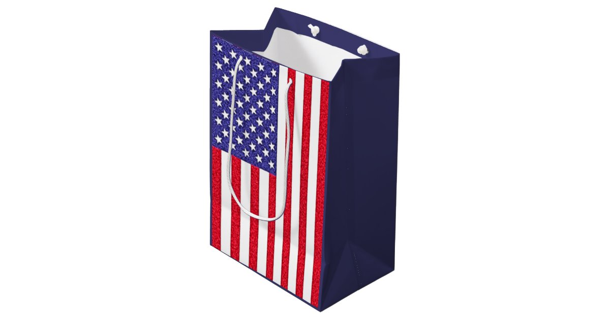 American flag medium gift bag | Zazzle