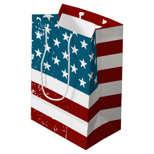 American Flag Medium Gift Bag | Zazzle.com