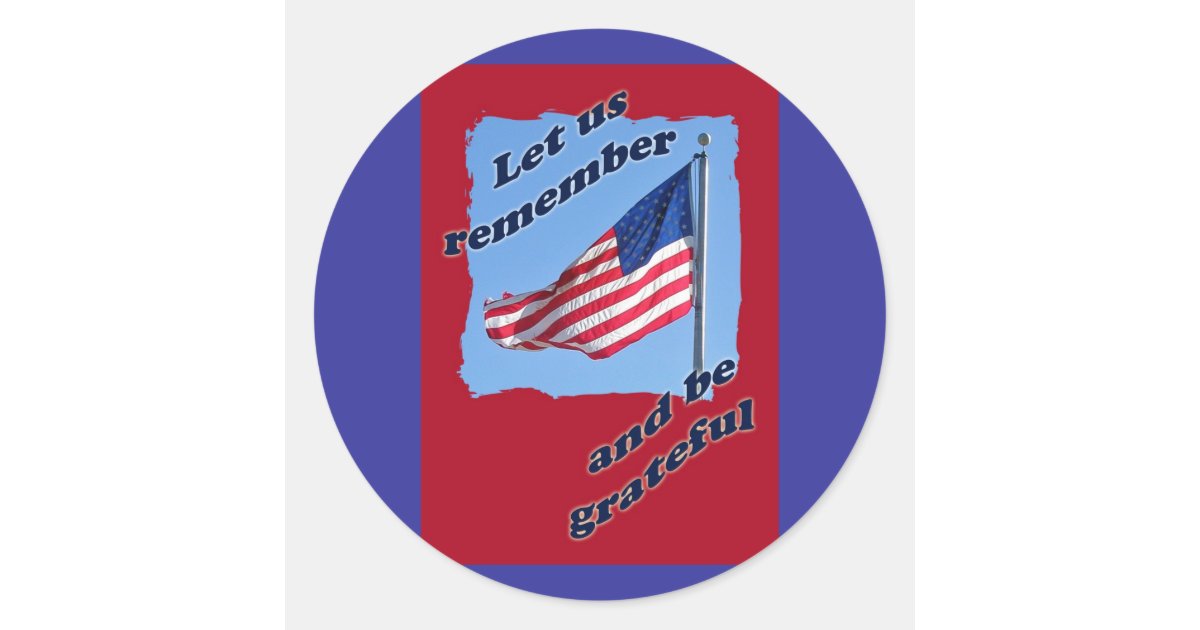 American Flag Memorial Day Stickers | Zazzle