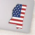 American Flag Mississippi Sticker | Zazzle