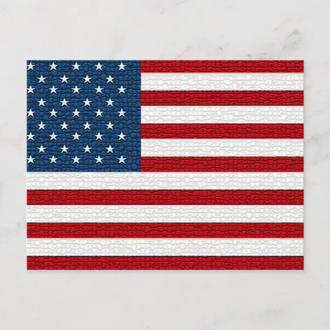 American Flag Mosaic Pattern Postcard | Zazzle