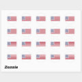 American Flag National Anthem QR Code Classic Round Sticker | Zazzle