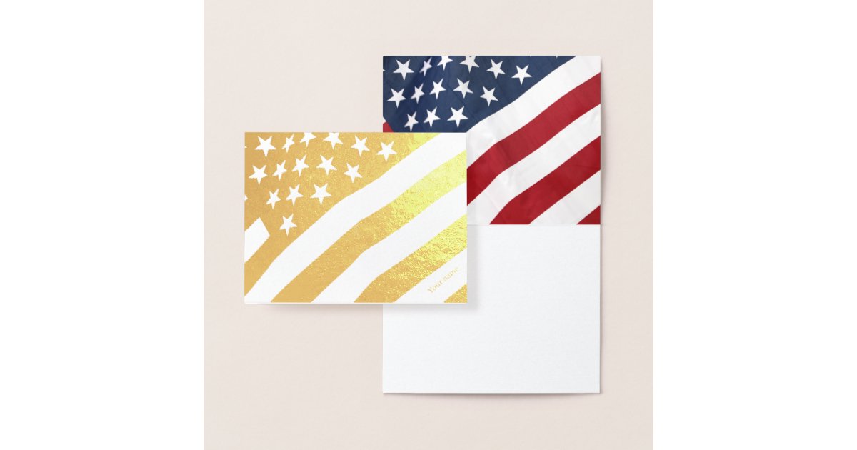 American Flag Note Card | Zazzle