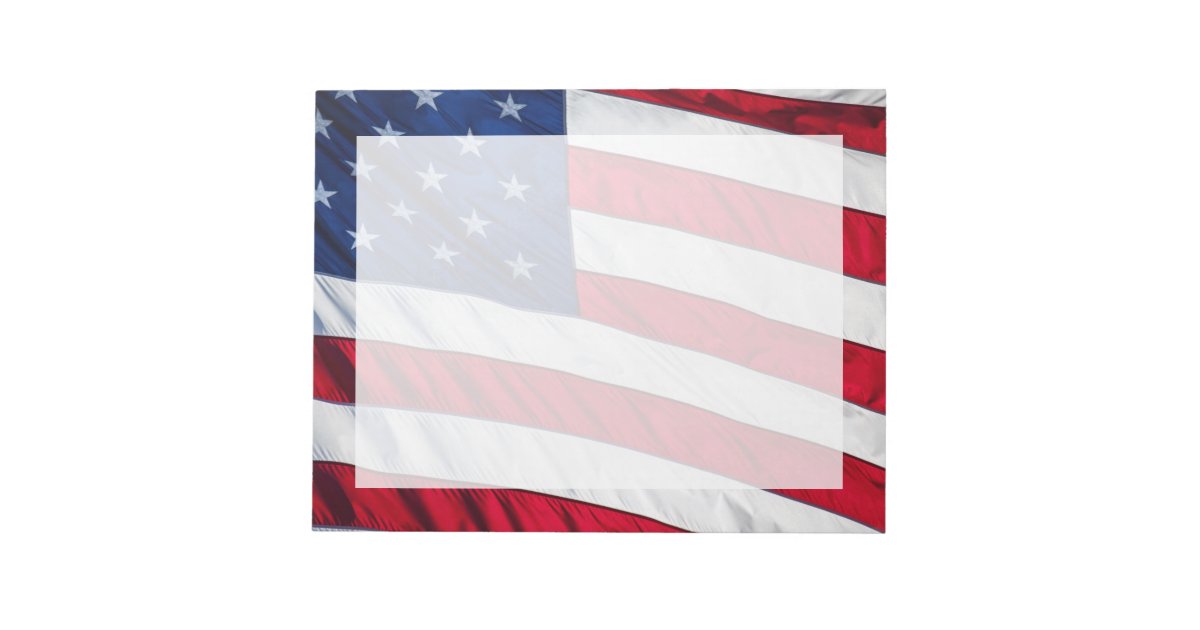 American Flag Notepad | Zazzle
