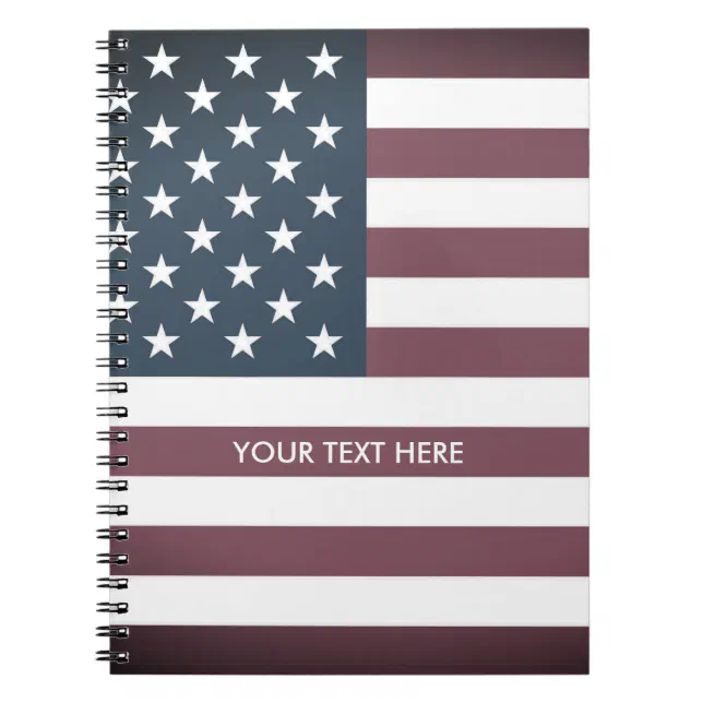 American flag of USA custom spiral notebook | Zazzle