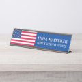 American Flag Office Desk Name Plate | Zazzle