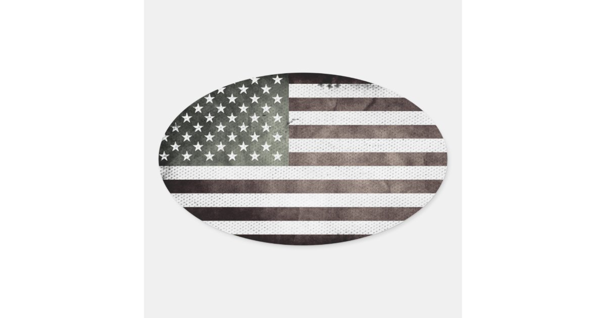 American Flag Oval Sticker | Zazzle