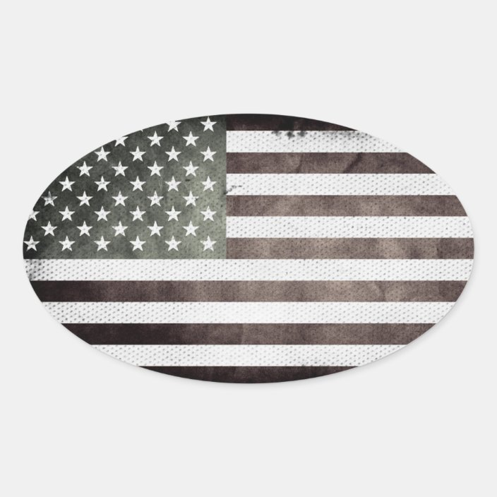 American Flag Oval Sticker | Zazzle.com