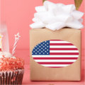 American Flag Oval Sticker | Zazzle
