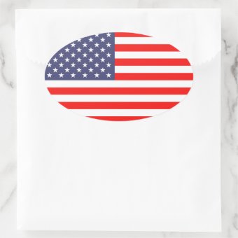 American flag oval sticker | Flag of America | Zazzle