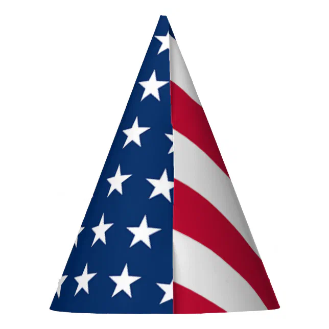 American Flag Paper Party Hat Patriotic USA | Zazzle
