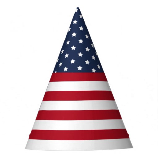 American Flag Patriotic 4th of July Party Hat | Zazzle