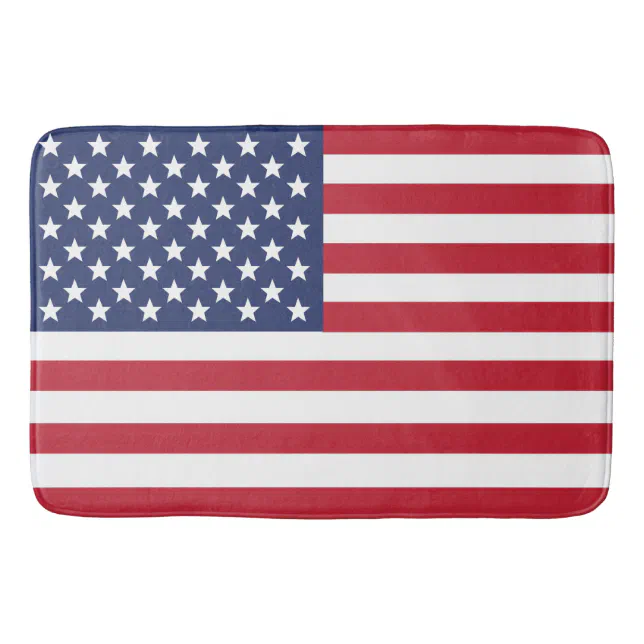 American Flag Patriotic Bath Mat in 3 Sizes | Zazzle