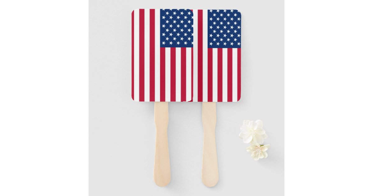 American Flag Patriotic Hand Fans | Zazzle