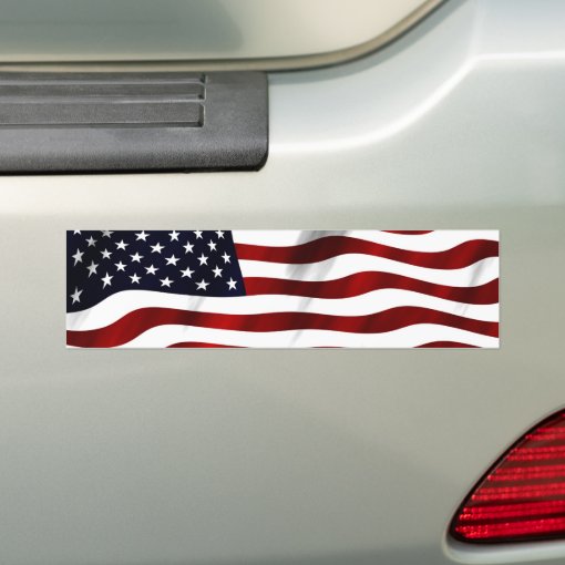 American Flag Patriotic Independence Day Bumper Sticker | Zazzle