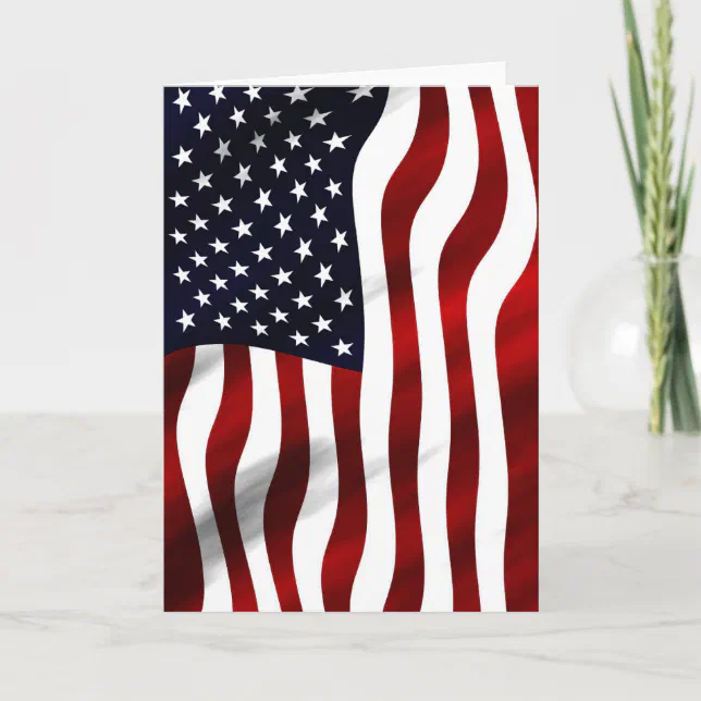 American Flag Patriotic Independence Day Card | Zazzle