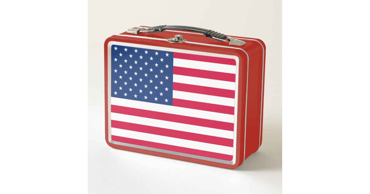 American Flag Patriotic Lunch Box | Zazzle