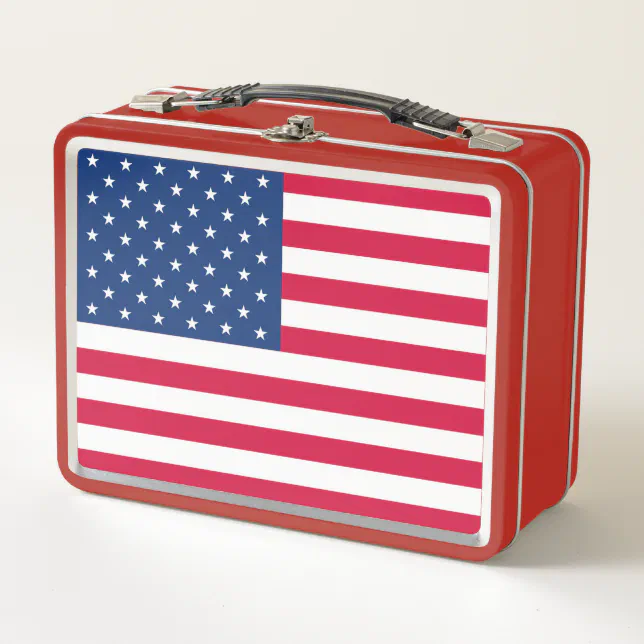 American Flag Patriotic Lunch Box | Zazzle
