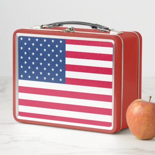 American Flag Patriotic Lunch Box | Zazzle