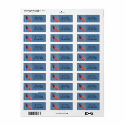 American Flag Patriotic Personalize Return Address Label | Zazzle