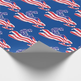 American Flag Patriotic Snowmobile Wrapping Paper | Zazzle