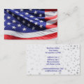 American Flag | Patriotic Soldier Veteran Military Business Card | Zazzle