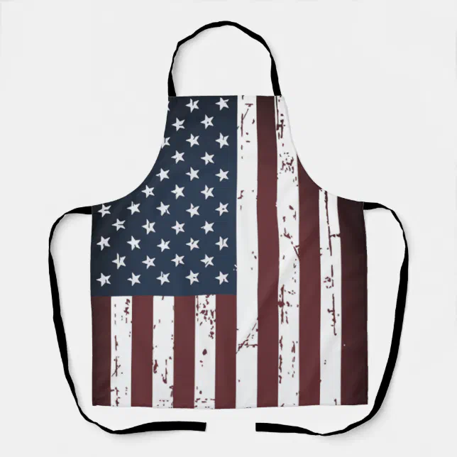 American Flag Patriotic Stars Stripes Apron | Zazzle