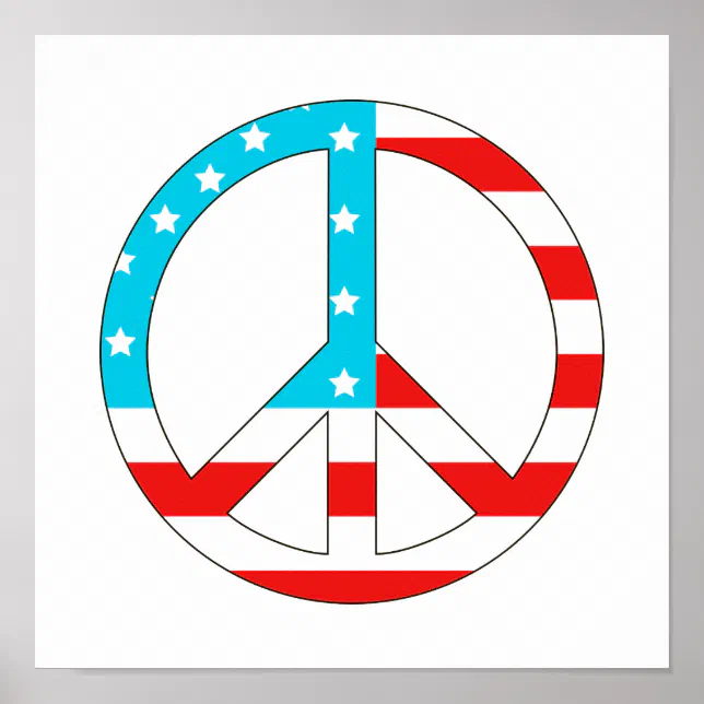 American Flag Peace Sign | Zazzle