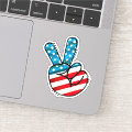 American Flag Peace Sign Sticker | Zazzle