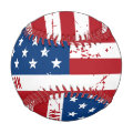 American Flag Personalize Patriotic Red White Blue Baseball | Zazzle