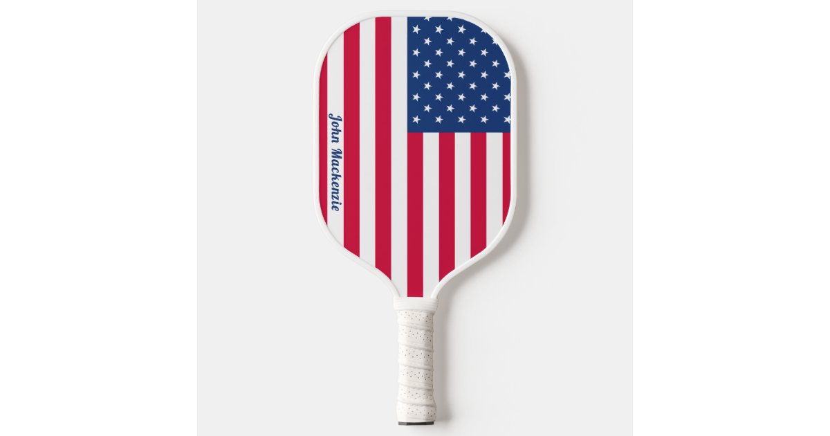 American Flag | Personalized Pickleball Paddle | Zazzle