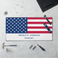 American Flag Personalized USA Military Desk Mat | Zazzle