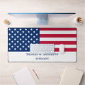 American Flag Personalized USA Military Desk Mat | Zazzle