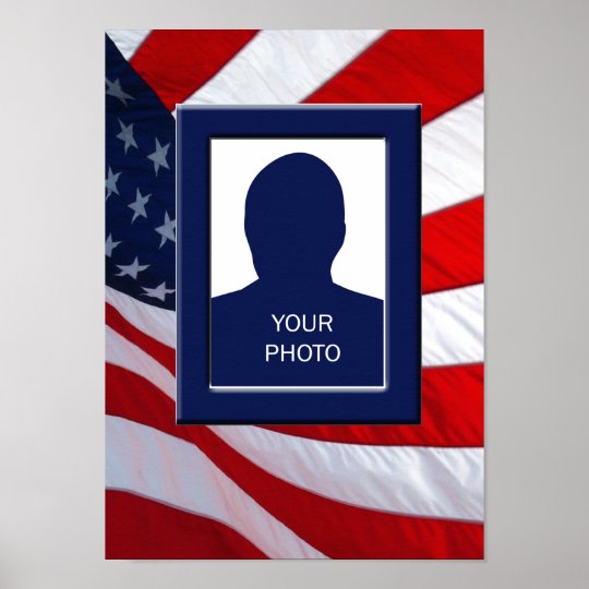American Flag Photo Frame Print | Zazzle.com