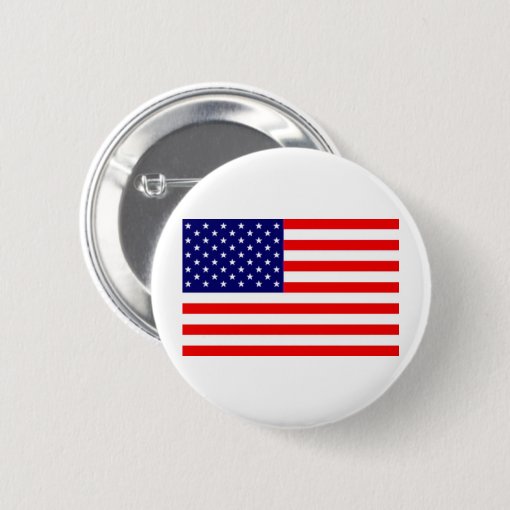 American Flag Pinback Button | Zazzle