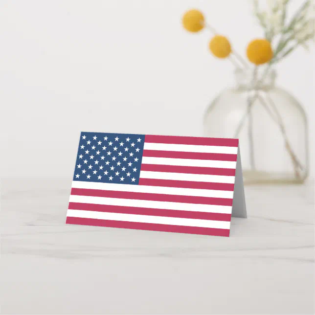 American flag place card | Zazzle