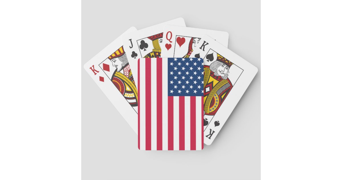 American Flag Playing Cards | Zazzle