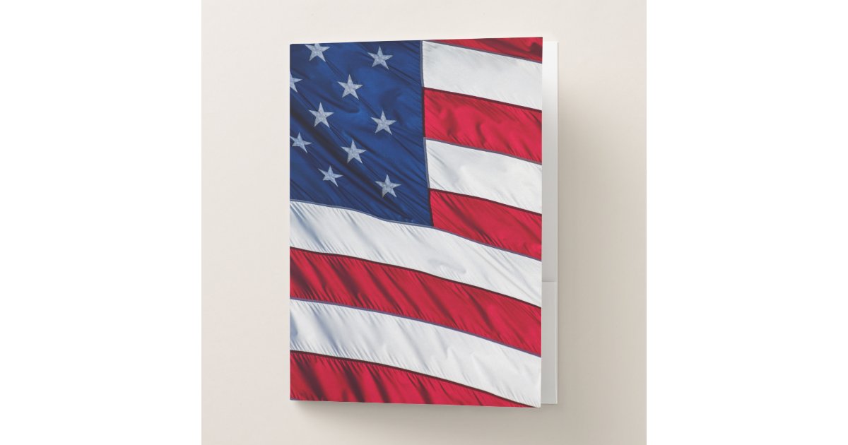 American Flag Pocket Folder | Zazzle