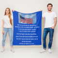 American Flag poem Fleece Blanket | Zazzle